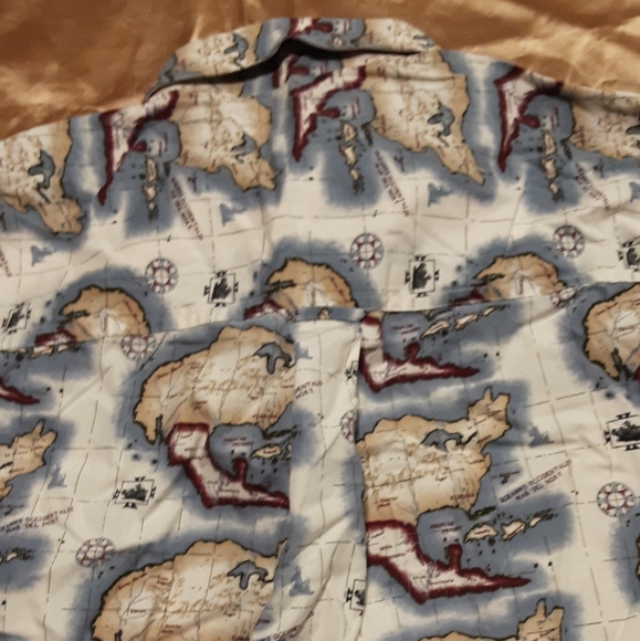 Vintage | Shirts | Mens 99s Map Themed Shirt | Poshmark